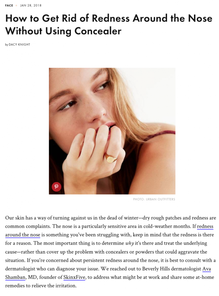 ava md press How to Get Rid of Redness Around the Nose Without Using ...